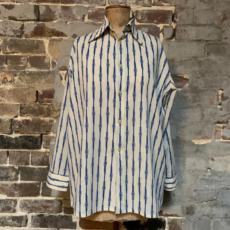 70s Big Collar Shirt - Etsy