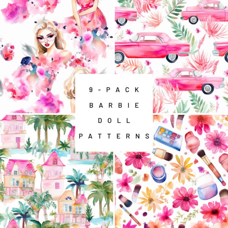 Barbie Seamless Pattern - Etsy