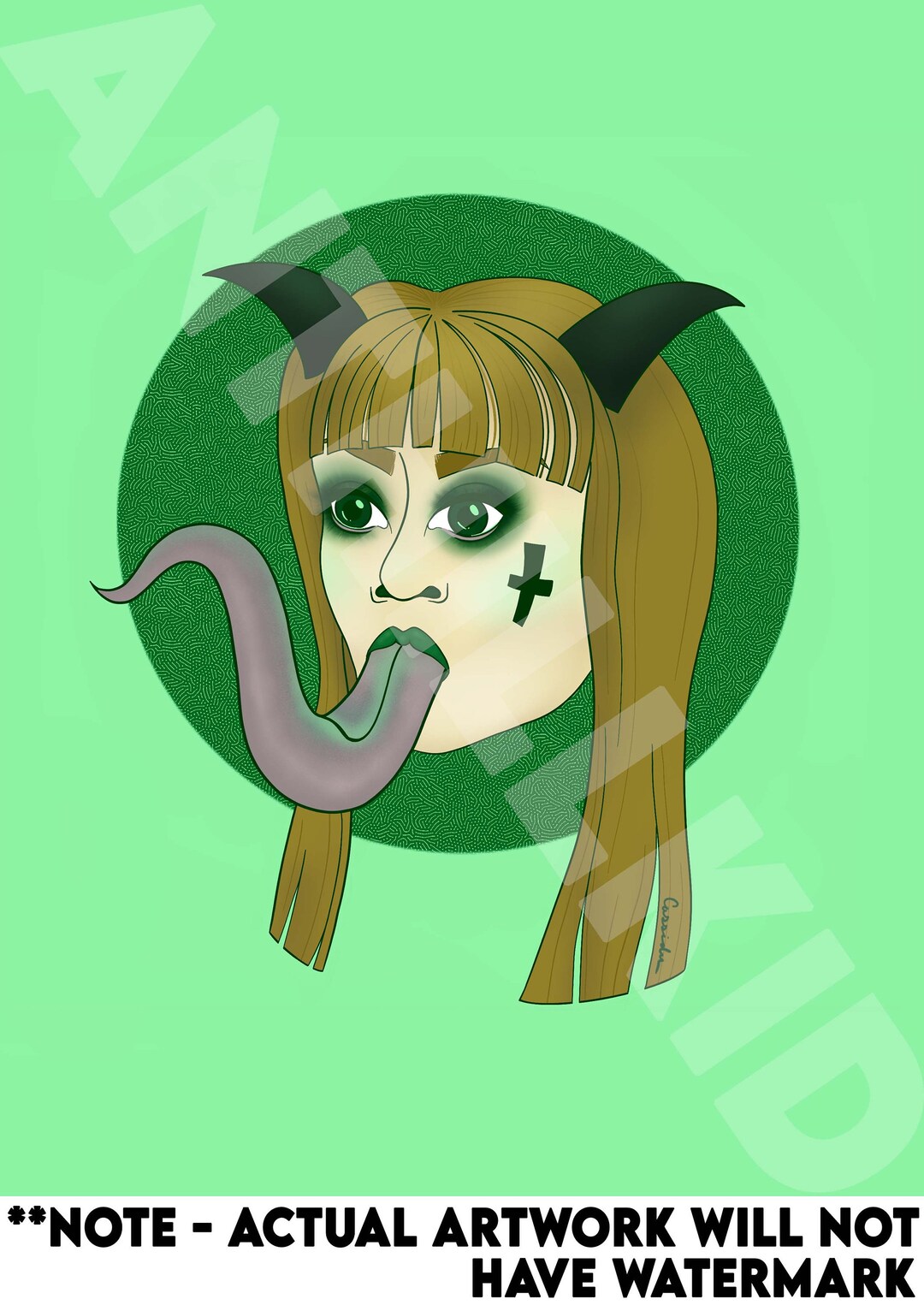 Lizard Lady Digital Art Print Horror Fantasy Lizard Girl - Etsy
