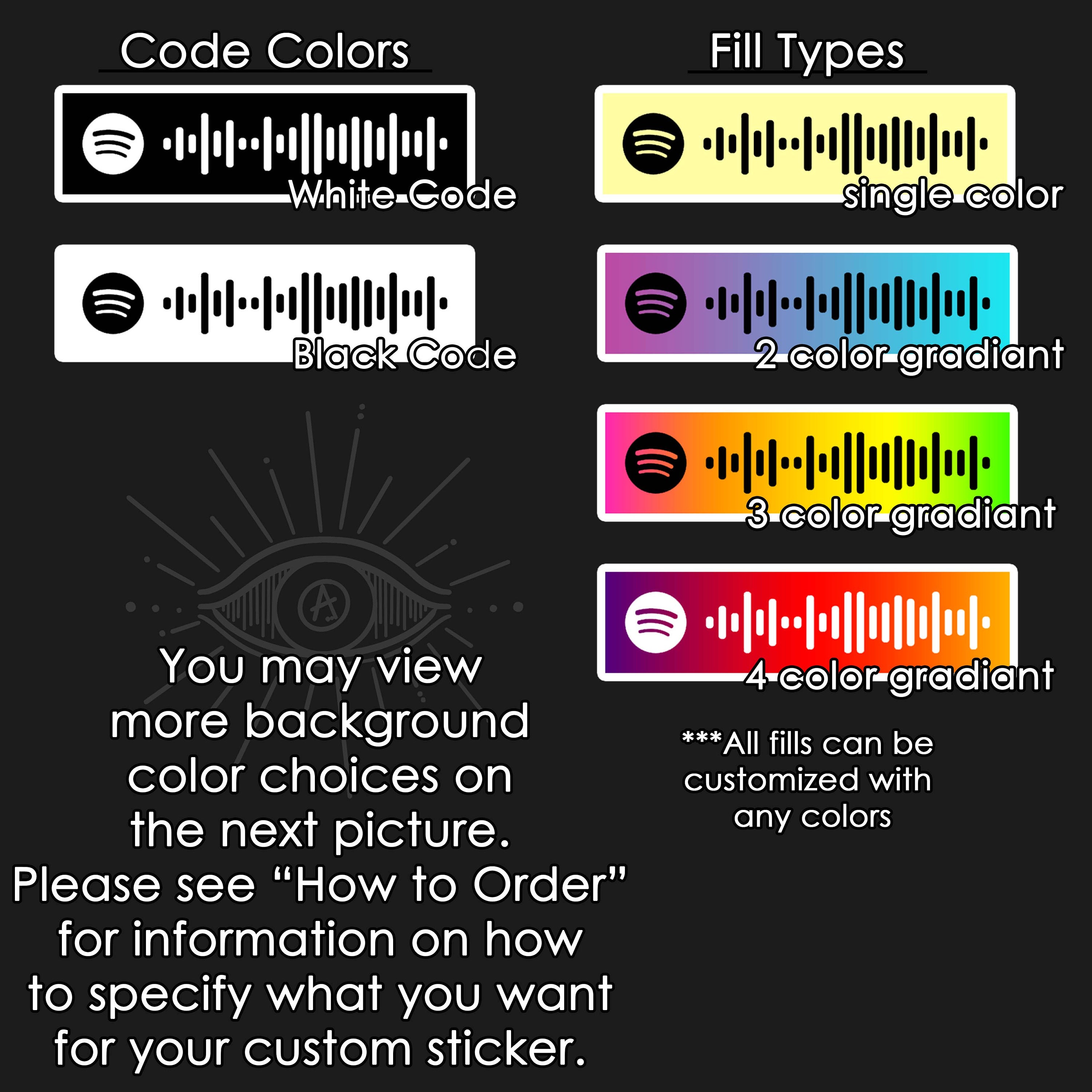 Fully Customizable Spotify Code Sticker Custom Sticker - Etsy