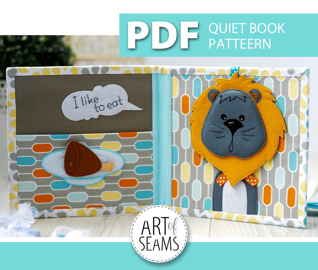 Quiet Book Patterns, PDF Pattern, Animal Story: Rabbit, Bunny, Cat, Dog ...