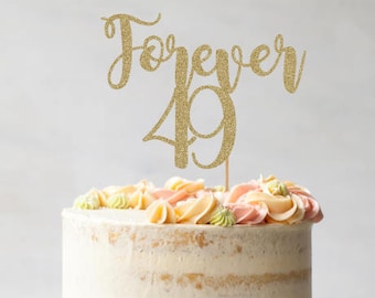 49 Cake Topper - Etsy