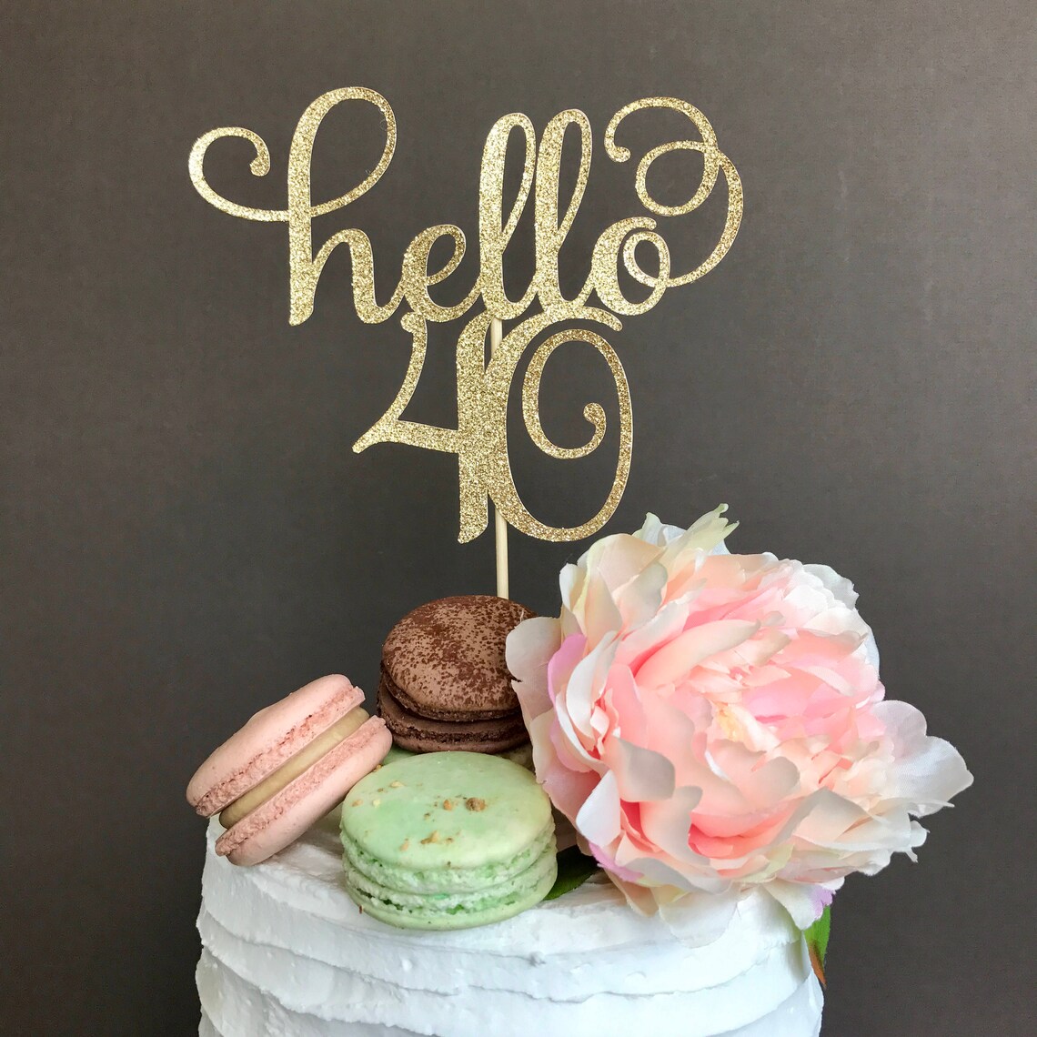 Hello 40 Cake Topper 40th Birthday Cake Topper 40th Birthday - Etsy ...