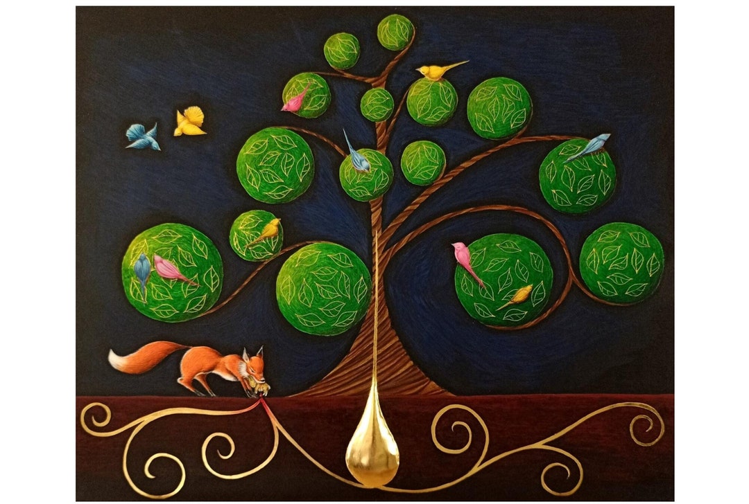 The Offering. Original Egg Tempera and Gold Leaf Painting on Oak Panel ...