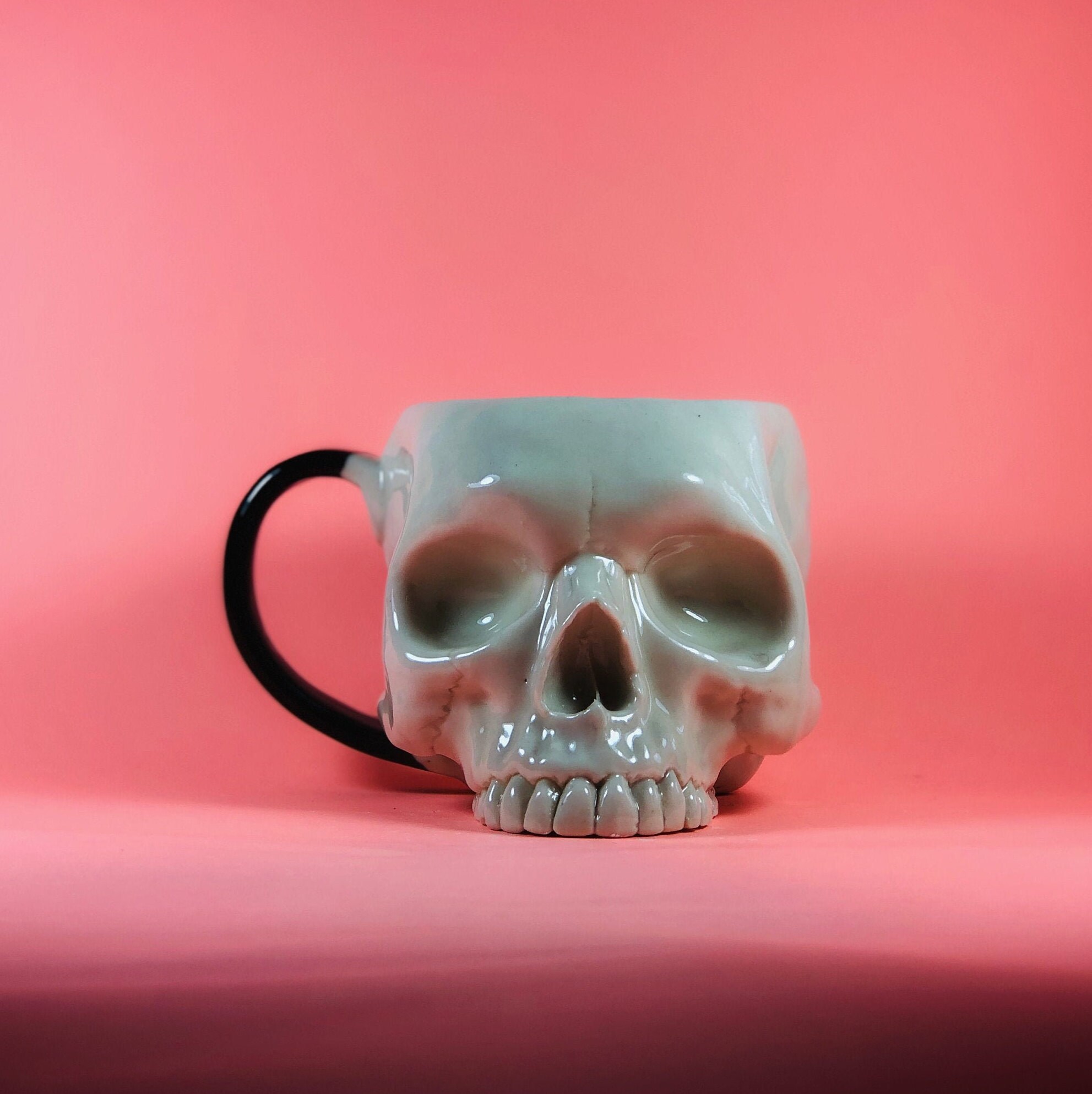 Ceramic Skull Skull Coffee Mug Ceramic Coffee Mug Gothic | Etsy