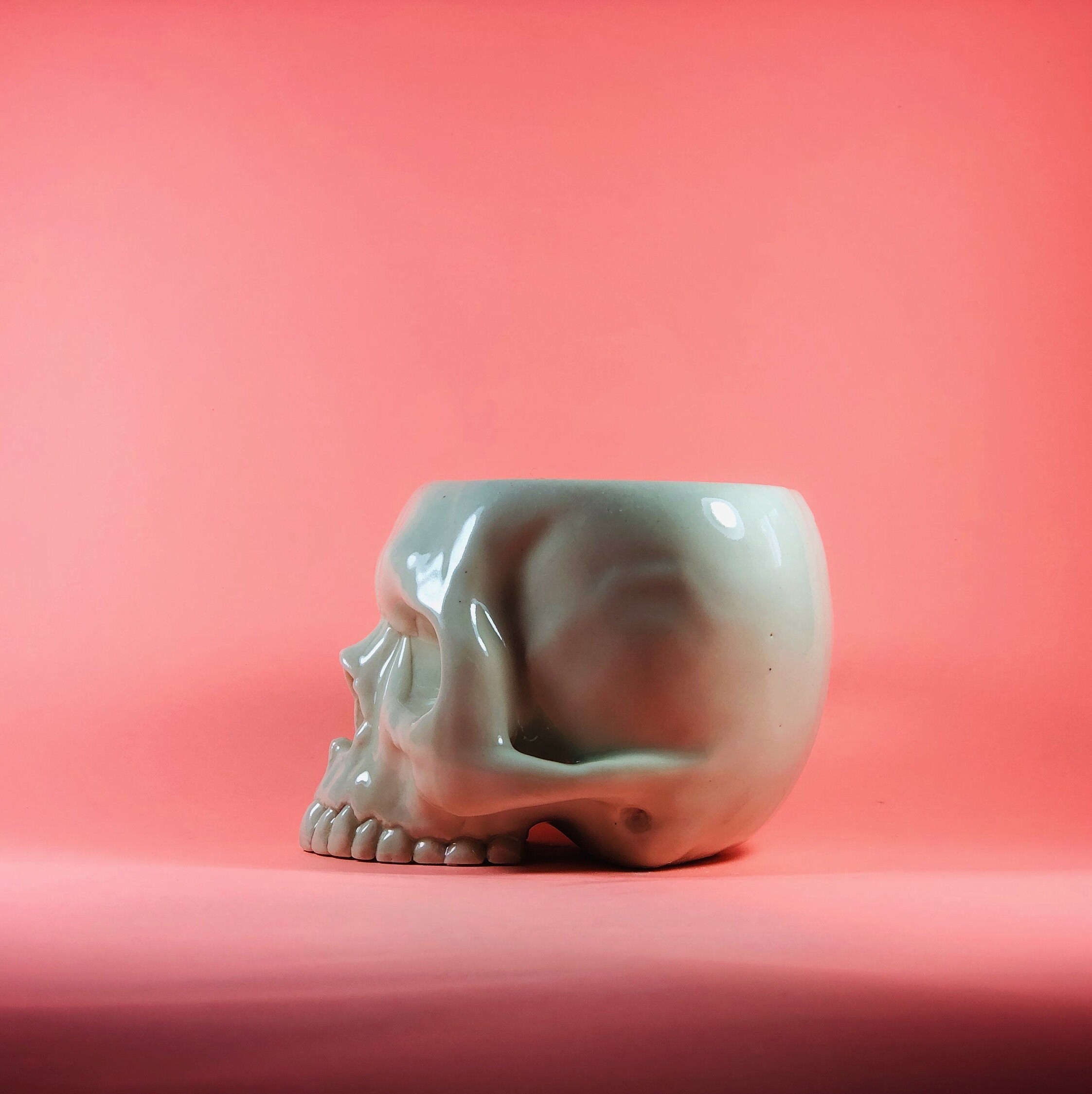 Ceramic Skull Skull Coffee Mug Ceramic Coffee Mug Gothic | Etsy