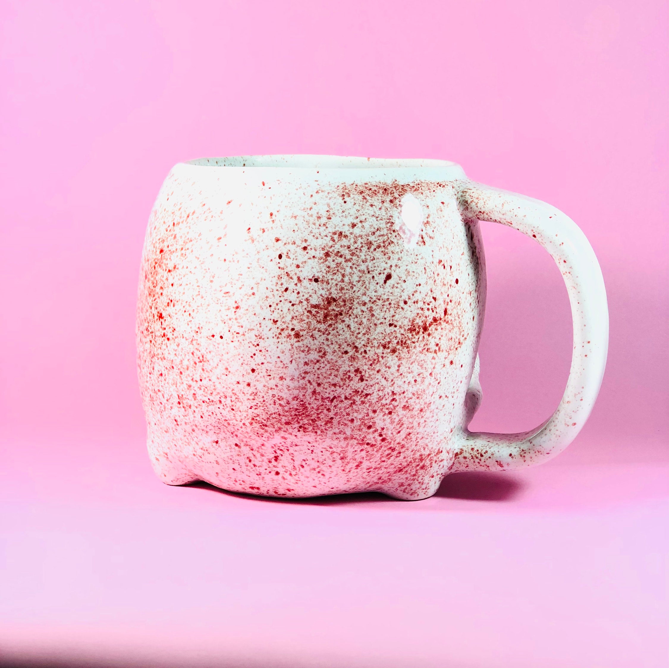 Blood Splash Skull Pottery Skull Mug Skull Mug Coffee Mug | Etsy