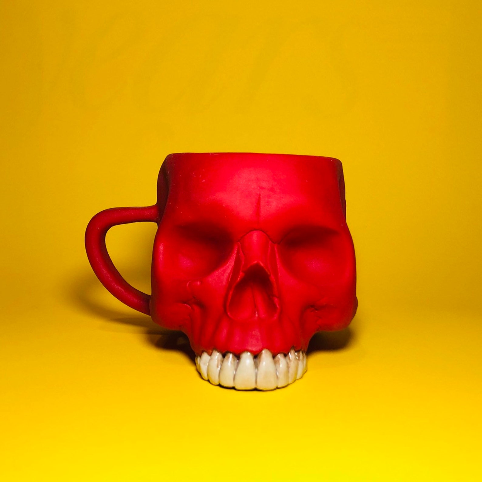 Skull Coffee Mug Pottery Mug Skull Cup Faux Taxidermy | Etsy