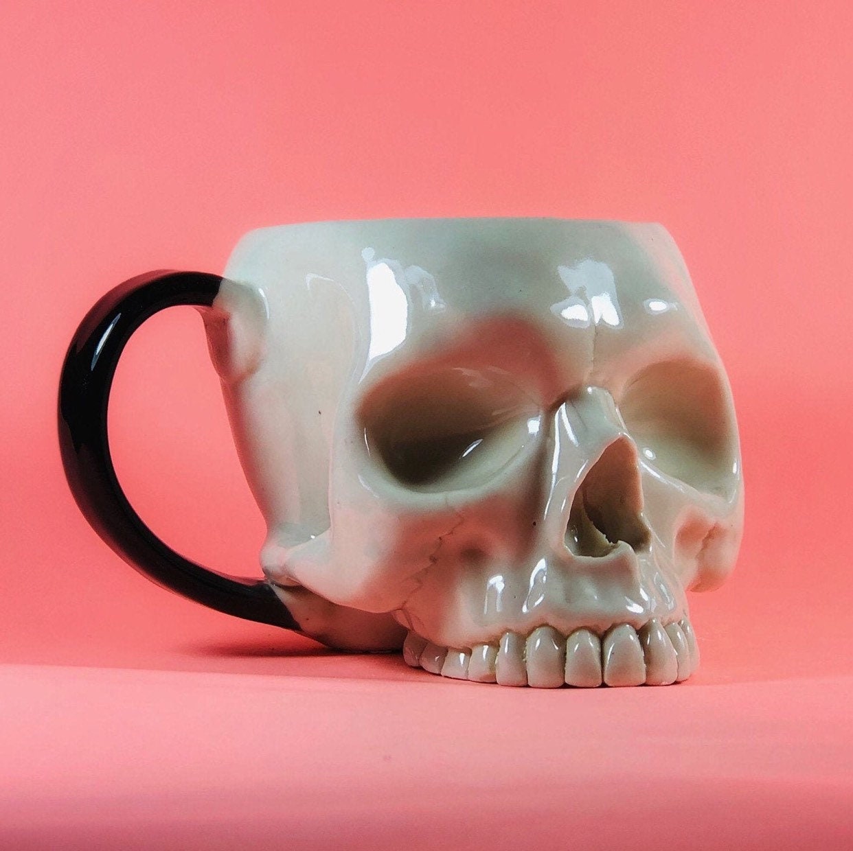 Ceramic Skull Skull Coffee Mug Ceramic Coffee Mug Gothic | Etsy