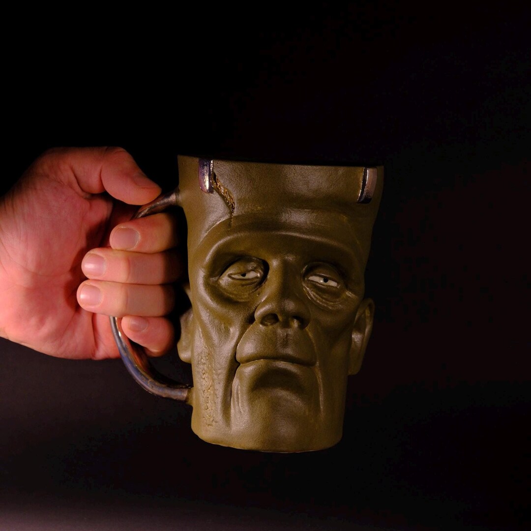 Frankenstein Mug: Handmade Horror-themed Ceramic Coffee Mug (34 Oz) - Etsy