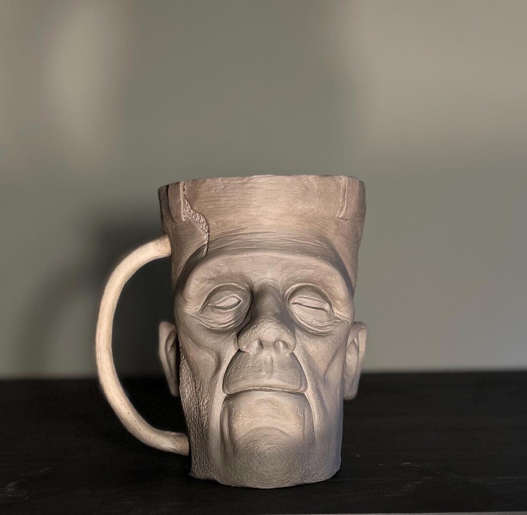 Inspired Frankenstein Mug Handmade Large Coffee Mug, Horror-themed ...