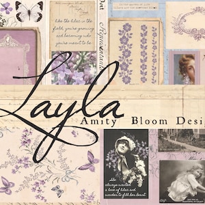 Layla | Vintage Decorative Paper & Journal Artist Kit - Etsy