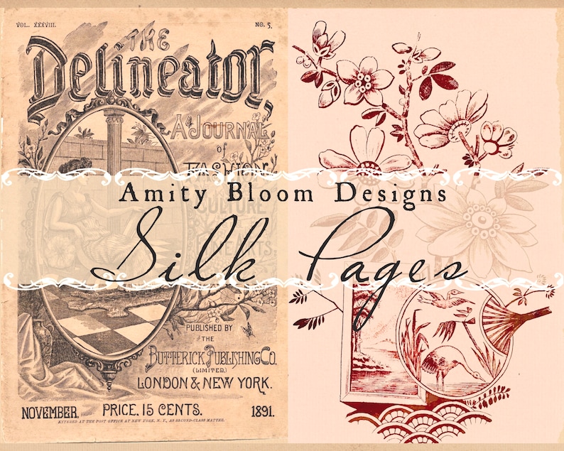 Silk Pages | Decorative Antique Papers | Vintage Paper Kit - Etsy