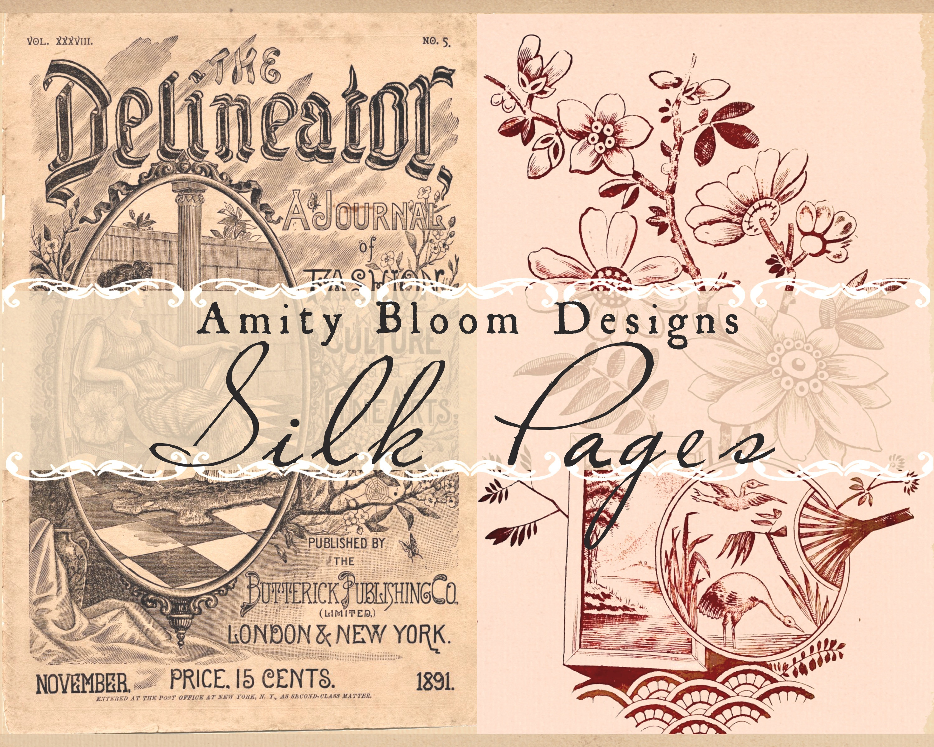 Silk Pages | Decorative Antique Papers | Vintage Paper Kit - Etsy