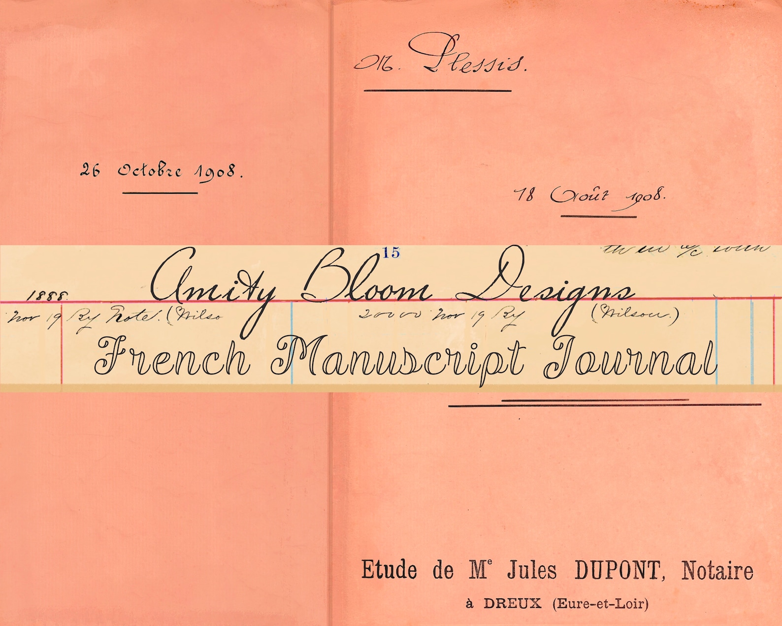 French Manuscript Vintage Journal Kit - Etsy