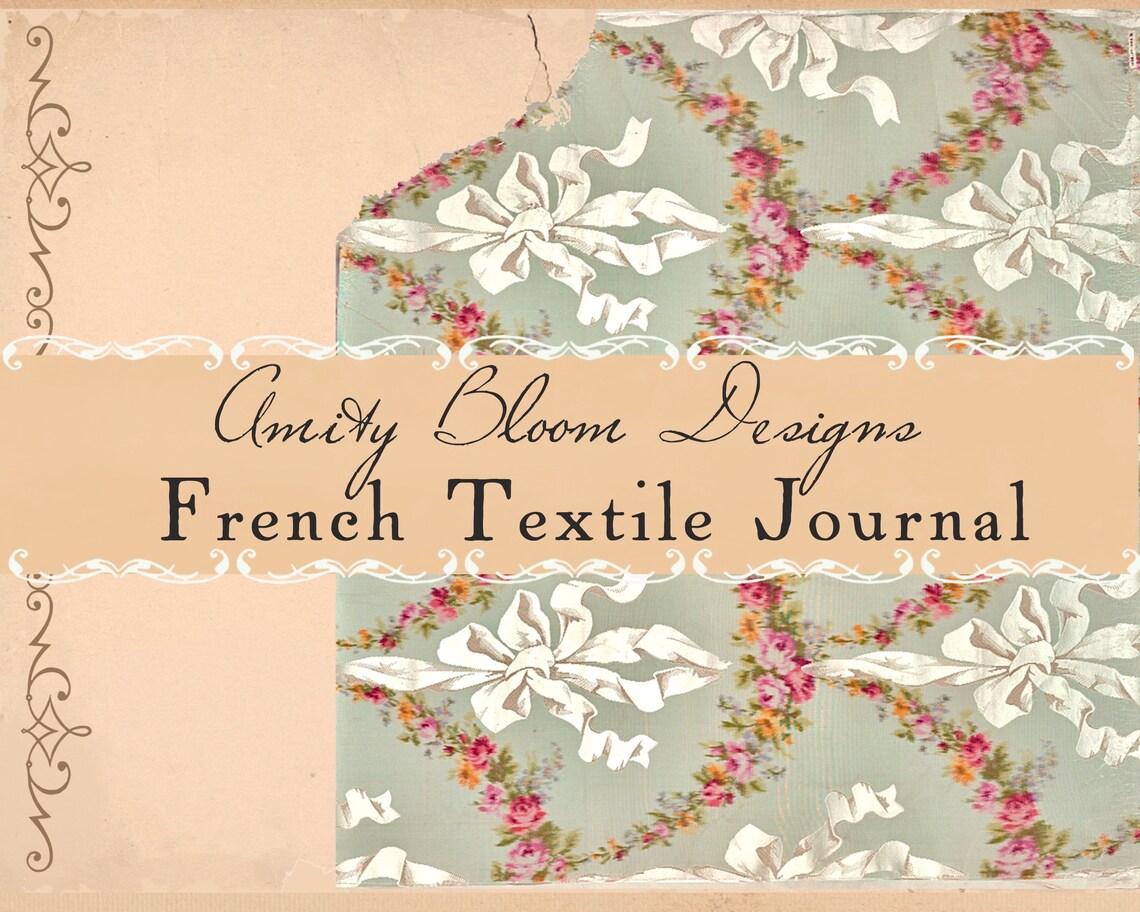 French Textile Journal Kit | Antique Decorative Paper - Etsy