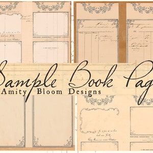 Vintage Sample Book Pages | Decorative Journal Papers - Etsy