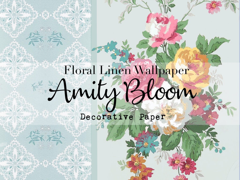 Floral Linen Wallpaper Decorative Paper - Etsy