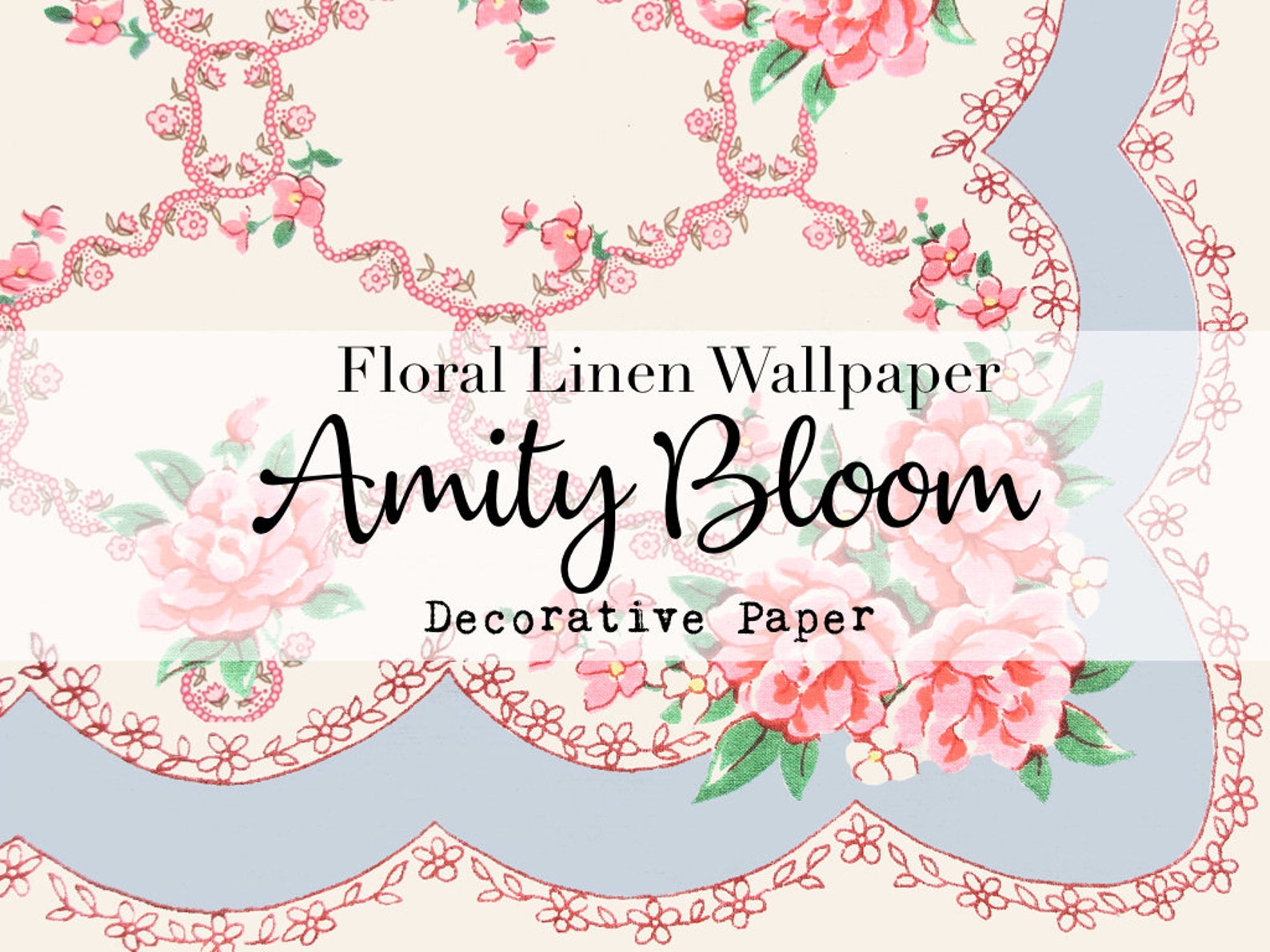 Floral Linen Wallpaper Decorative Paper - Etsy