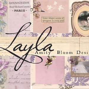 Layla | Vintage Decorative Paper & Journal Artist Kit - Etsy
