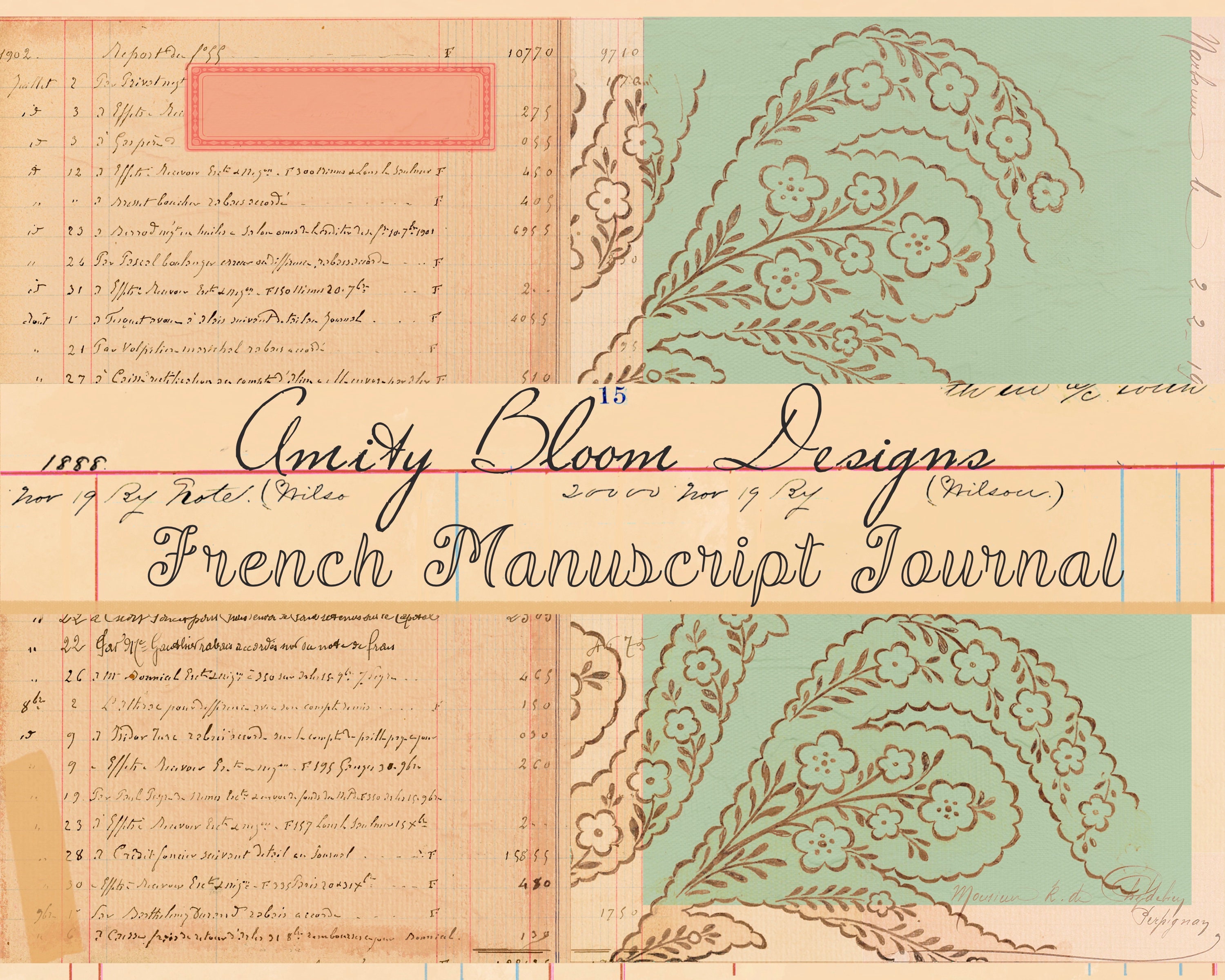 French Manuscript Vintage Journal Kit - Etsy