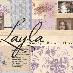 Layla | Vintage Decorative Paper & Journal Artist Kit - Etsy