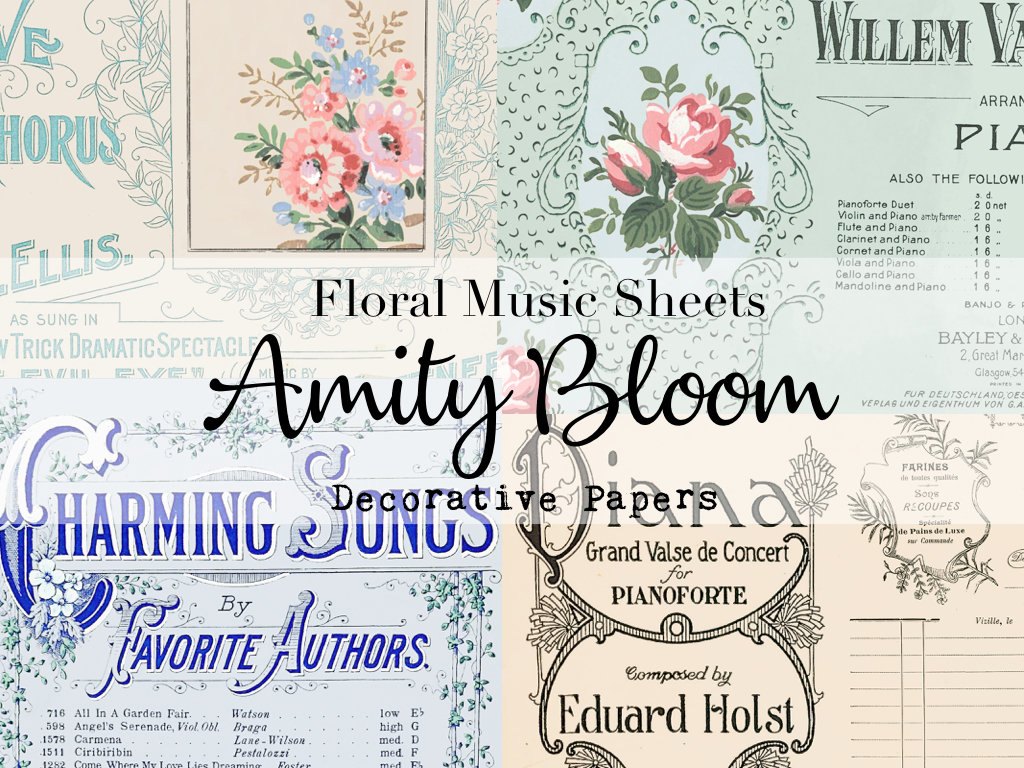 Floral Music Sheet Decorative Paper - Etsy