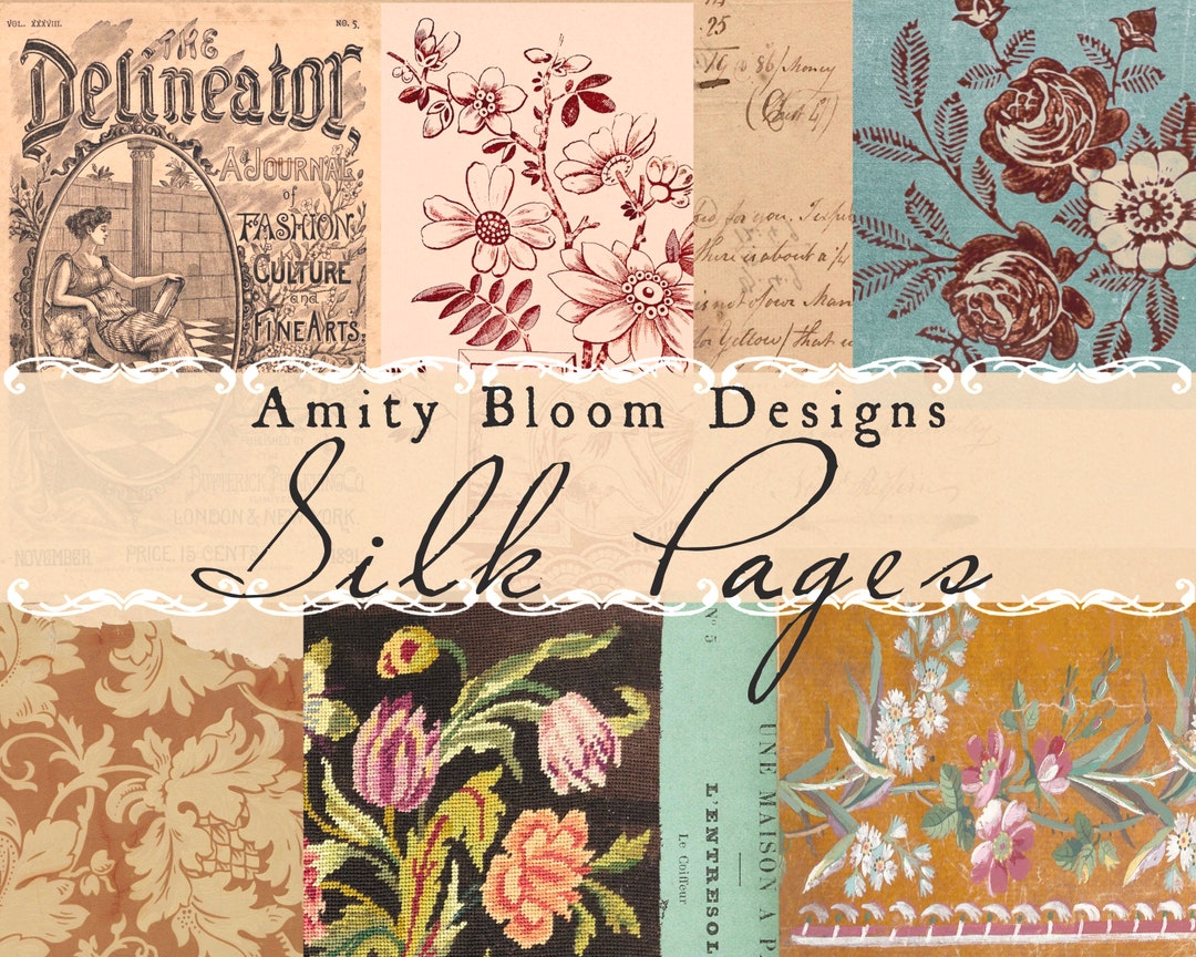 Silk Pages | Decorative Antique Papers | Vintage Paper Kit - Etsy