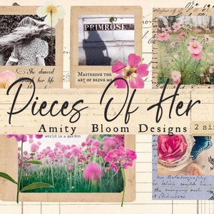 Pieces of Her | Vintage Polaroid & Envelope Journal Kit | Floral ...