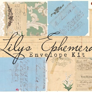 Lily's Envelope & Ephemera Kit | Vintage Decorative Paper | - Etsy