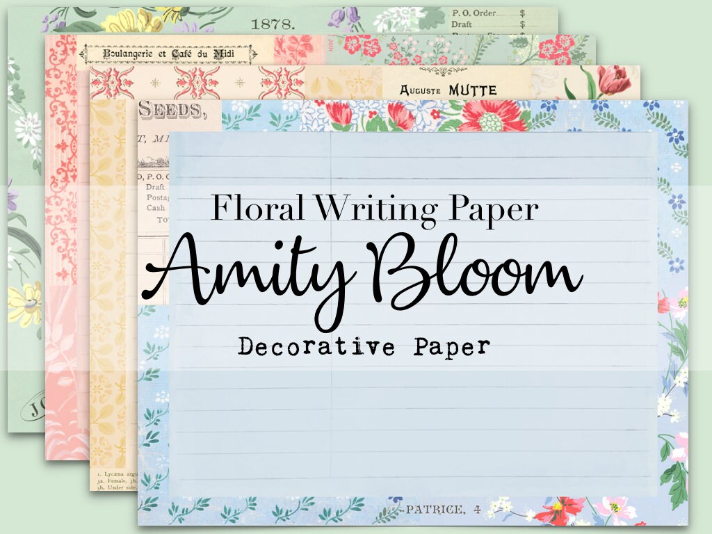 Floral Writing Paper - Etsy