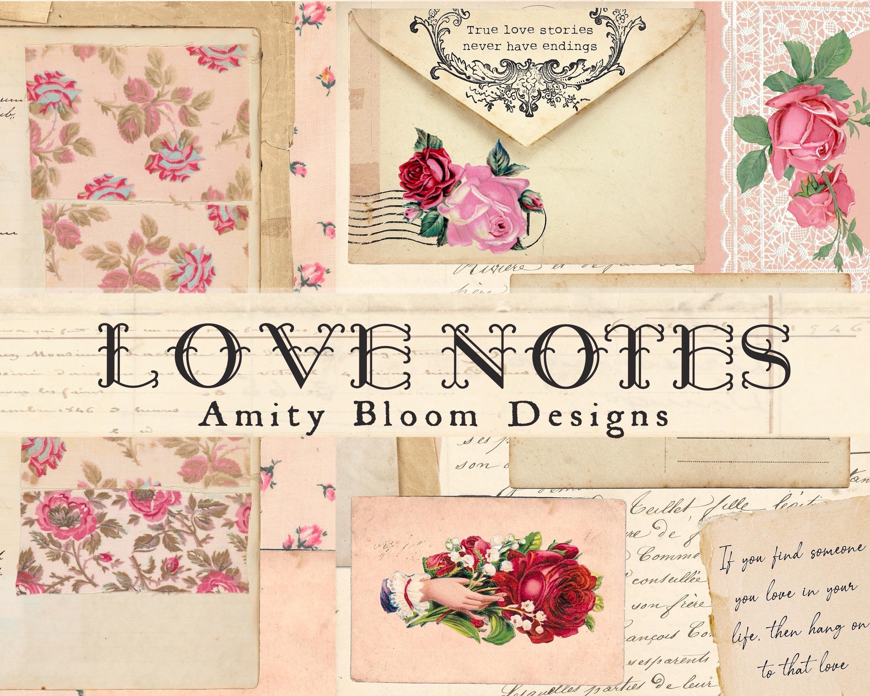 Love Notes | Vintage Decorative Paper Artist Journal Kit | Envelope ...