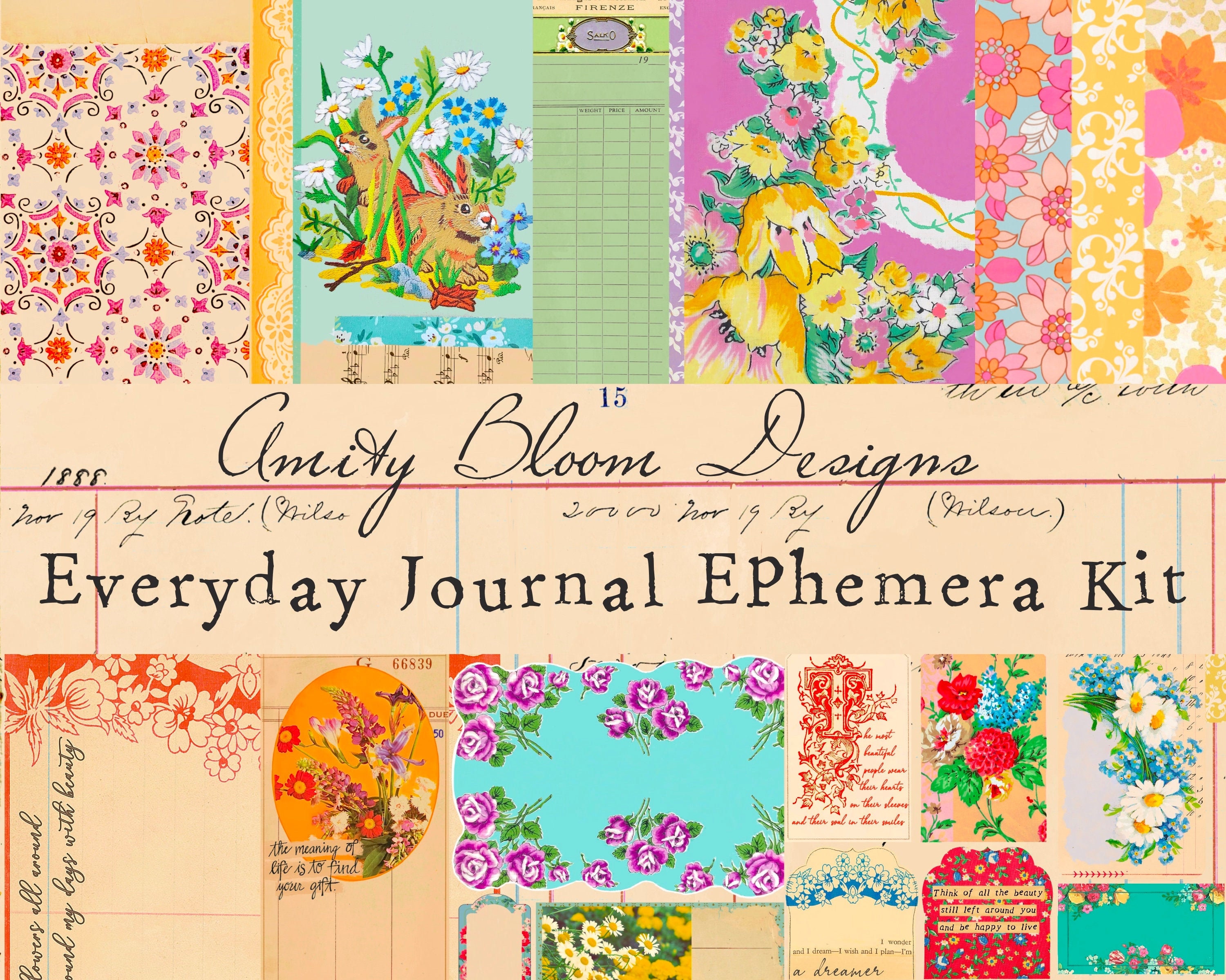 Everyday Journal Ephemera Kit - Etsy