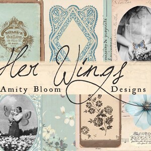 Her Wings | Vintage Decorative Poetry Paper & Journal Artist Kit - Etsy