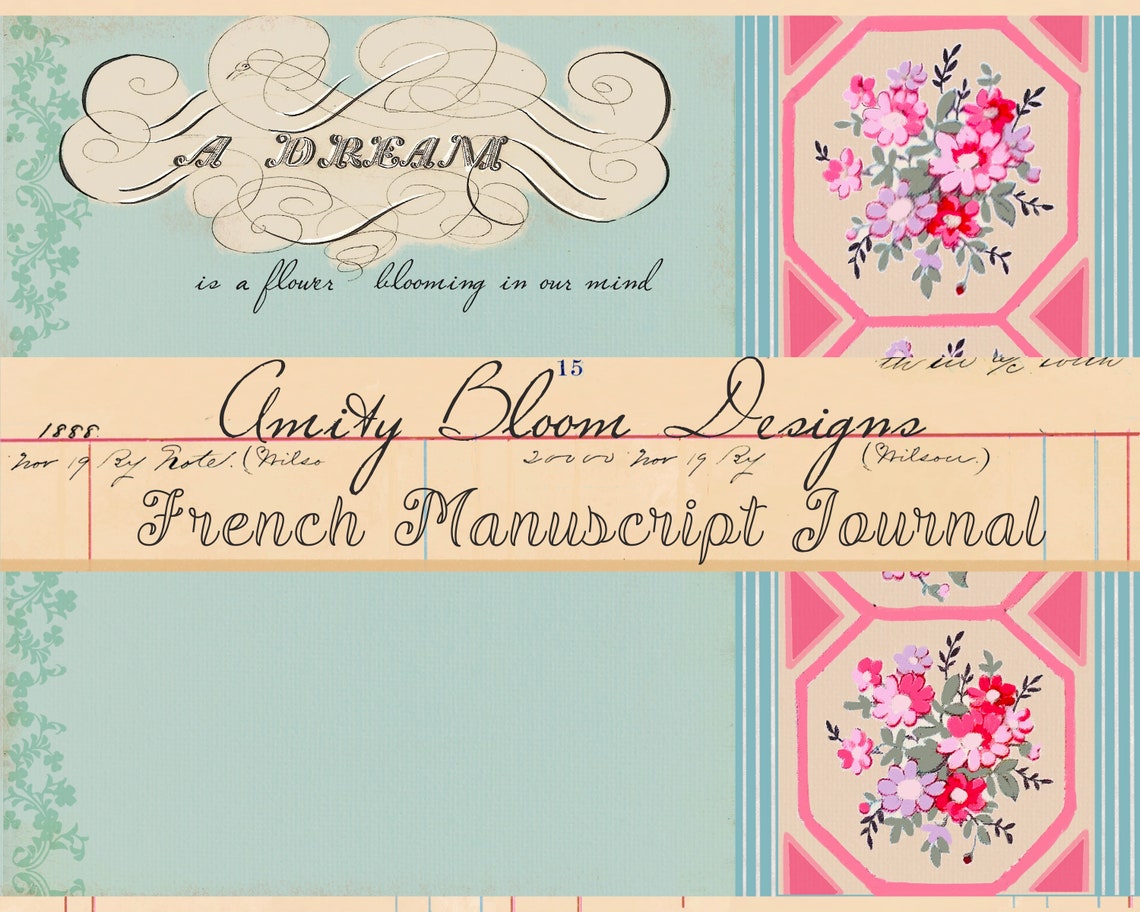 French Manuscript Vintage Journal Kit - Etsy