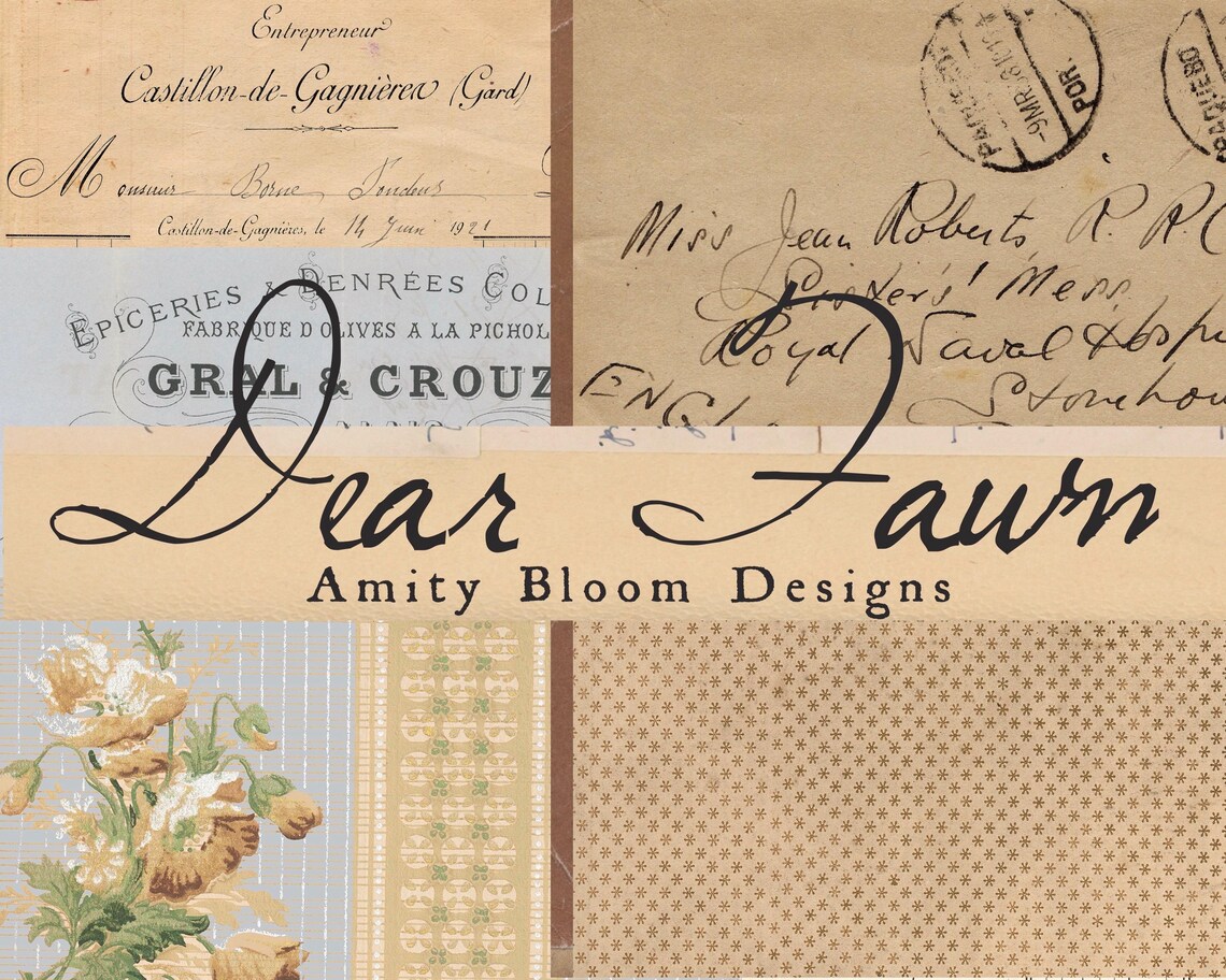 Dear Fawn | Vintage Decorative Poetry Paper & Journal Artist Kit - Etsy