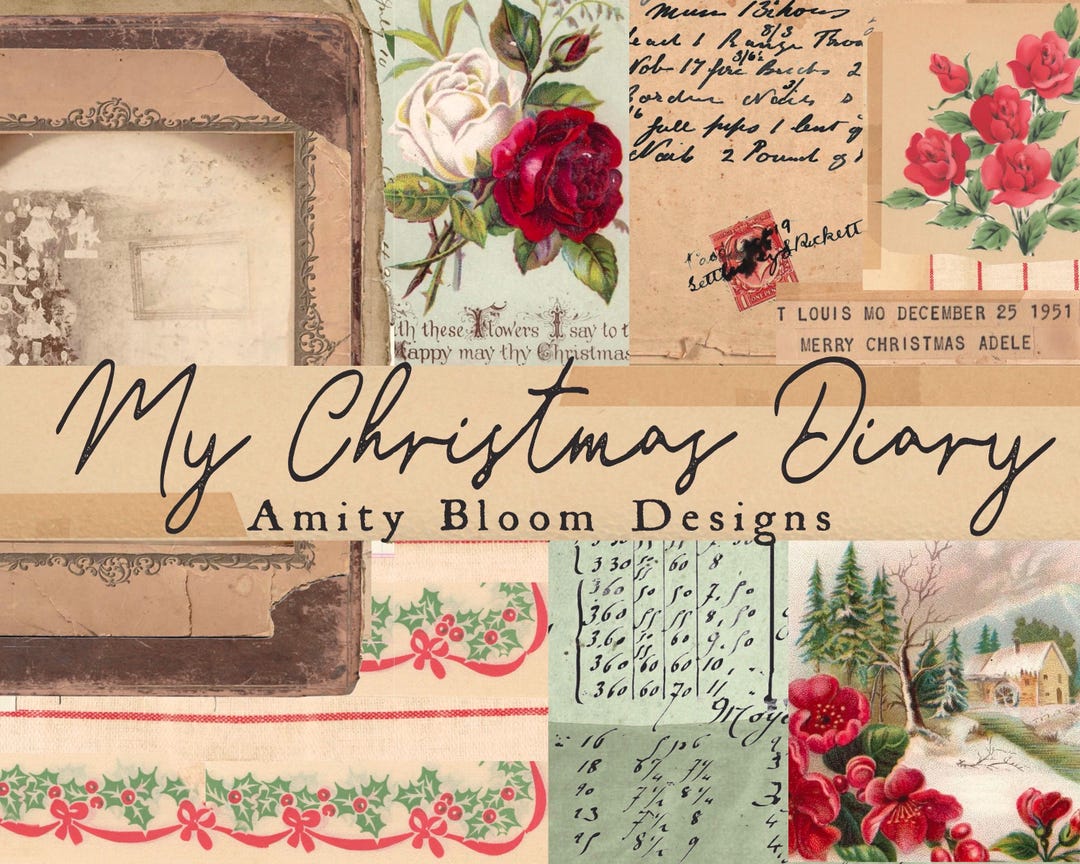 My Christmas Diary | Decorative Vintage Paper & Ephemera Kit ...