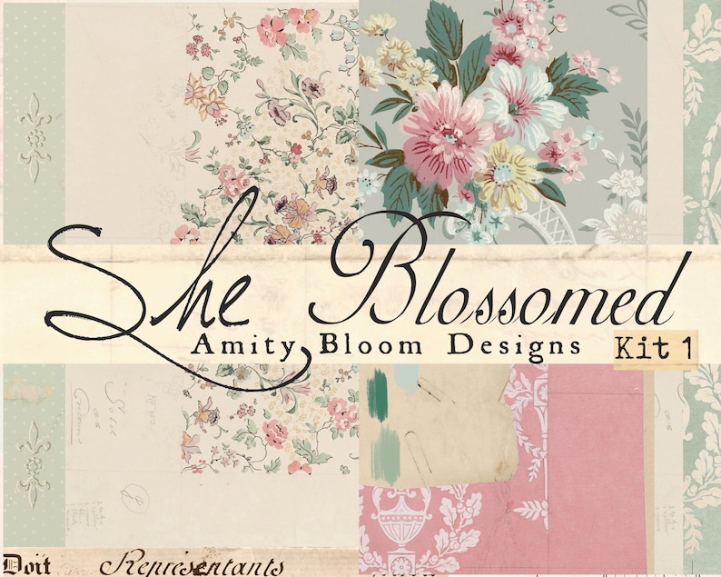 She Blossomed | Vintage Decorative Poetry Paper & Journal Artist Kit ...