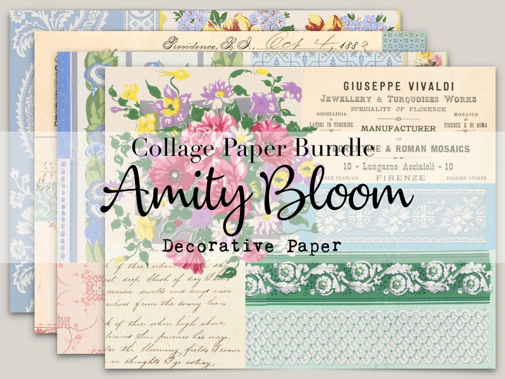 Collage Paper Bundle | Digital - Etsy