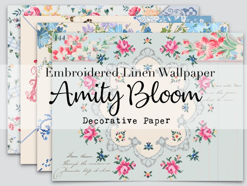 Vintage Linen Wallpaper Digital Paper | Etsy