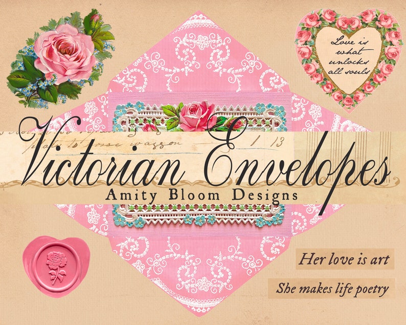 Victorian Envelopes of Love Creative Layered Heirloom Envelope - Etsy