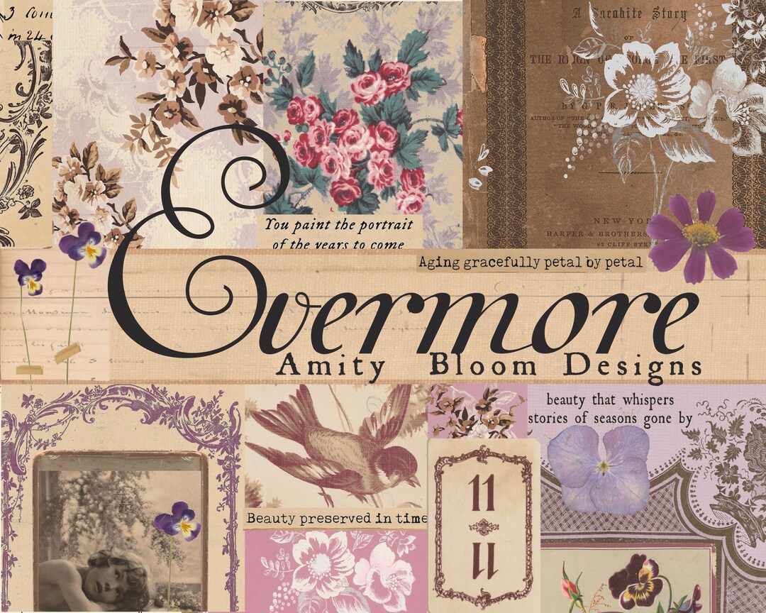 Evermore | Vintage Decorative Paper & Journal Artist Kit - Etsy