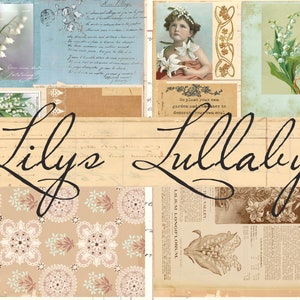 Lily's Lullaby | Artist Journal Inspiration Kit | Vintage Decorative ...