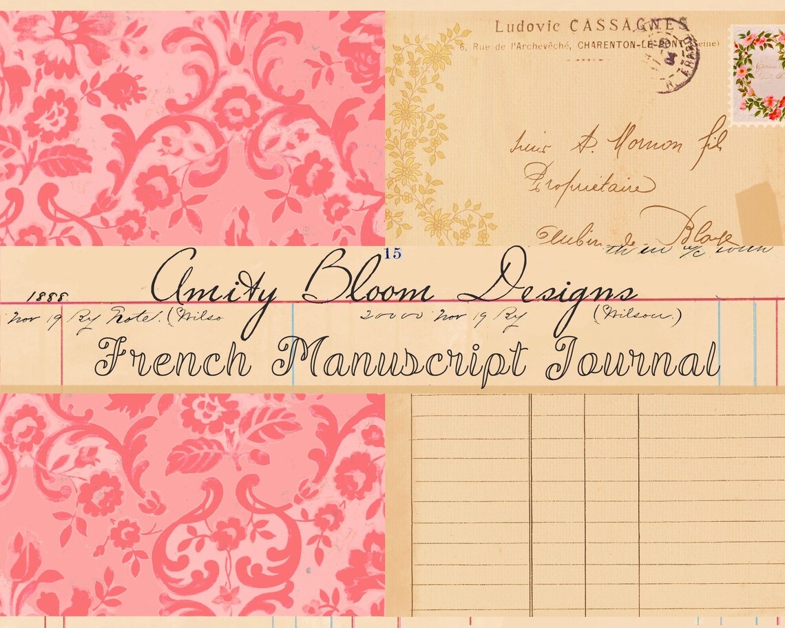 French Manuscript Vintage Journal Kit - Etsy