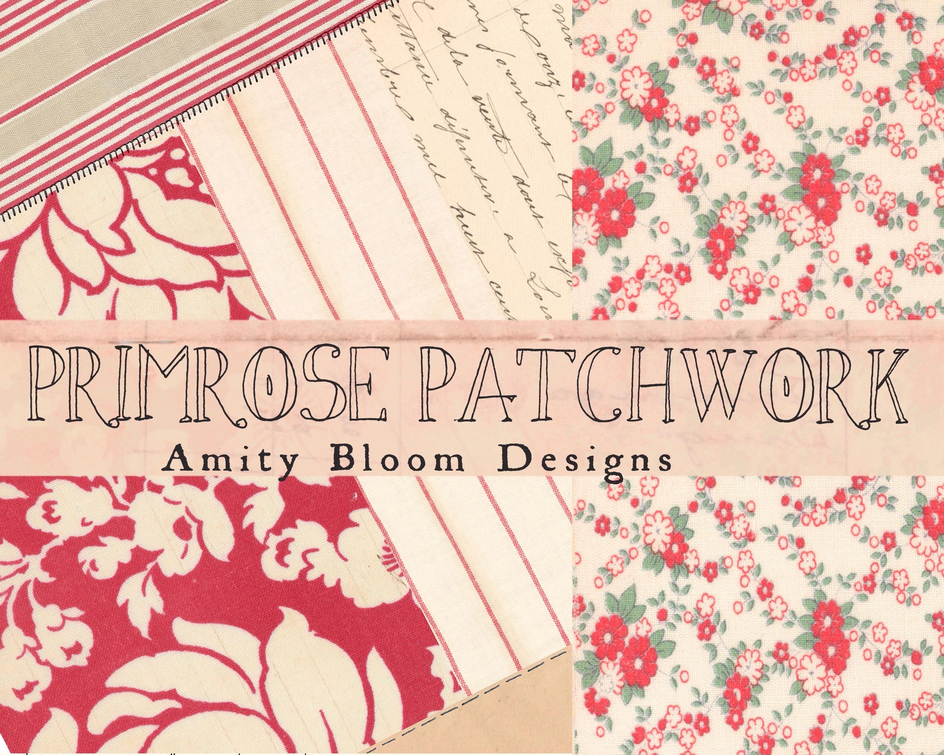 Primrose Patchwork Quilted Paper | Slow Stiched Decorative Paper Kit ...