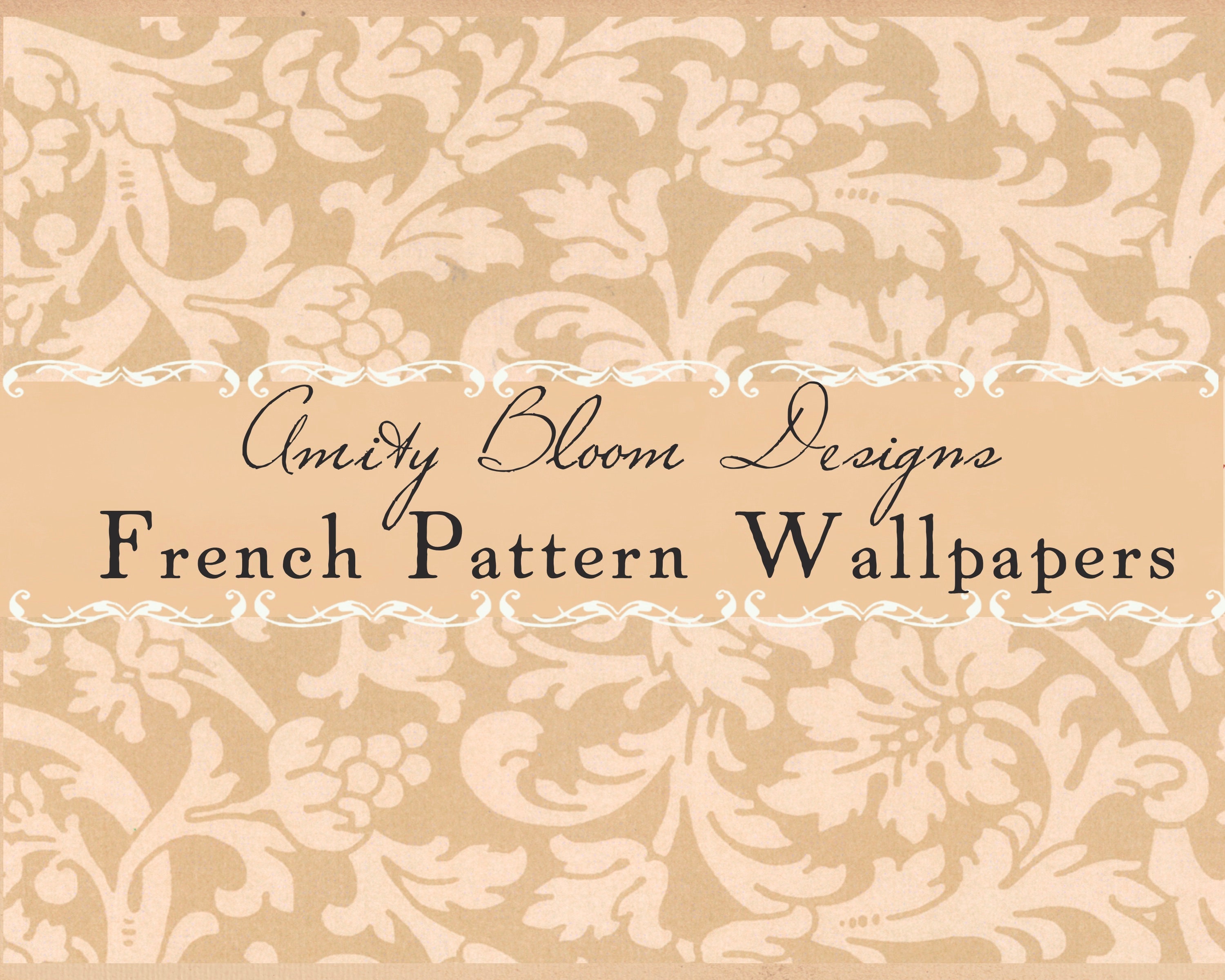 French Pattern Wallpapers | Antique Decorative Wallpaper - Etsy