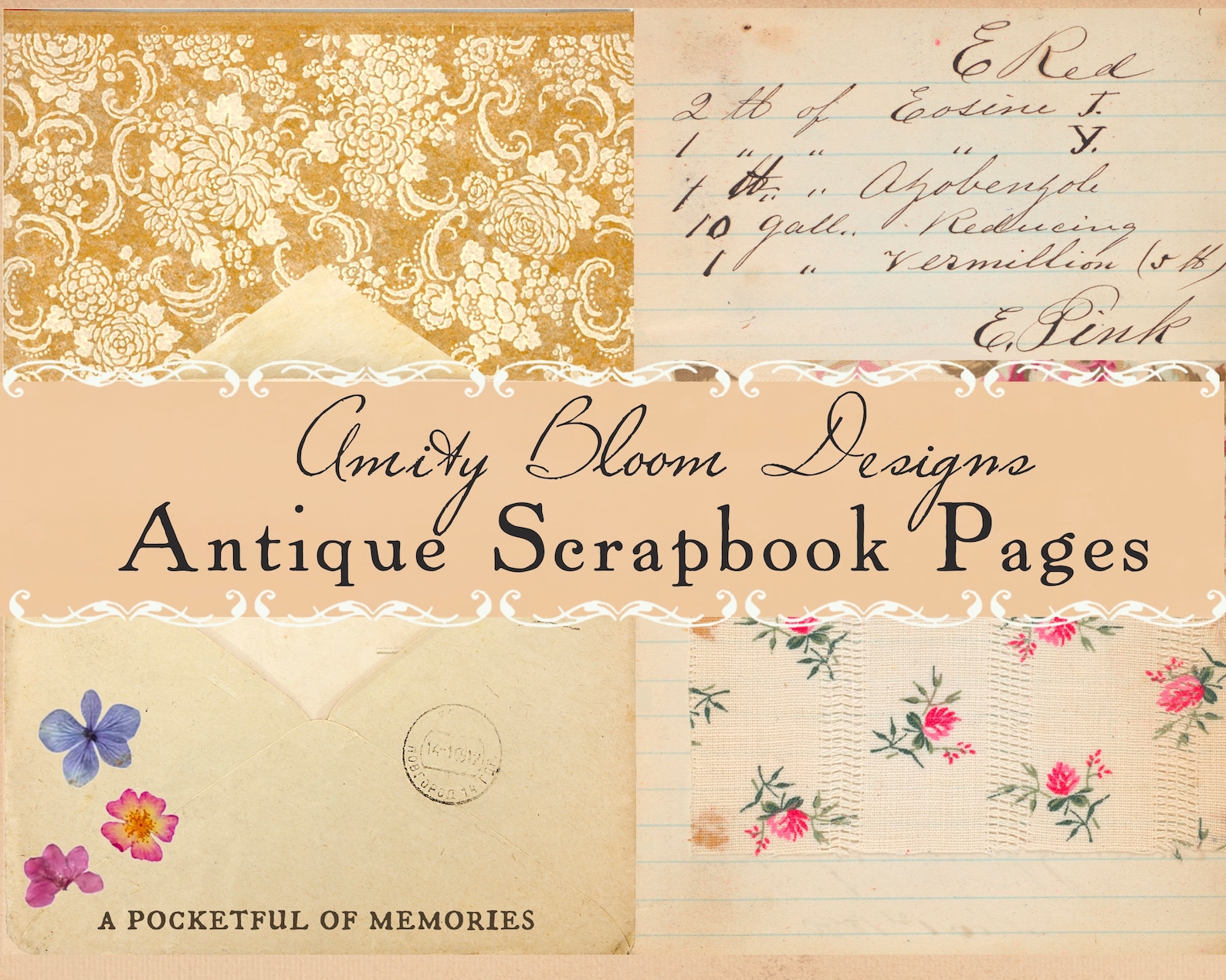 Antique Diary Concept Journaling Kit | Vintage Decorative Papers ...