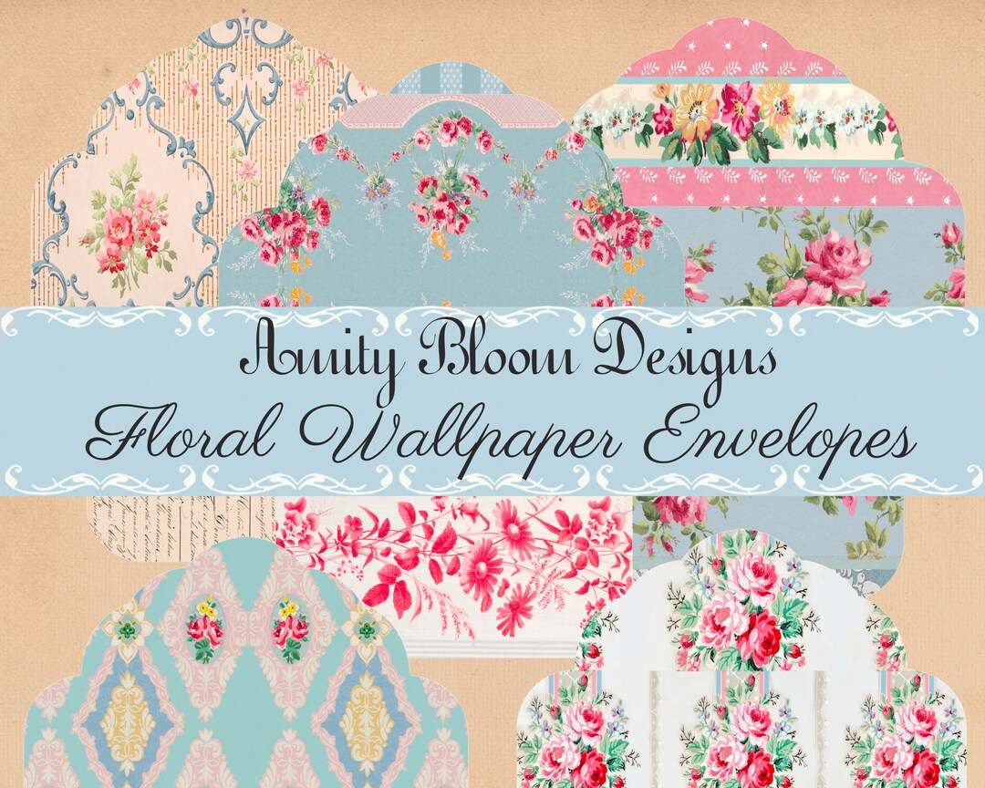 Floral Wallpaper Envelopes | Antique Envelopes | Vintage Floral ...