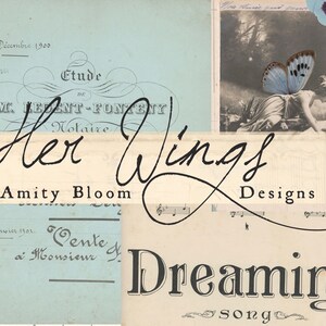 Her Wings | Vintage Decorative Poetry Paper & Journal Artist Kit - Etsy
