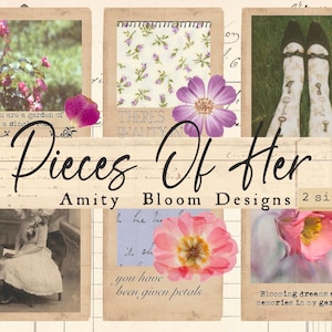 Pieces of Her | Vintage Polaroid & Envelope Journal Kit | Floral ...